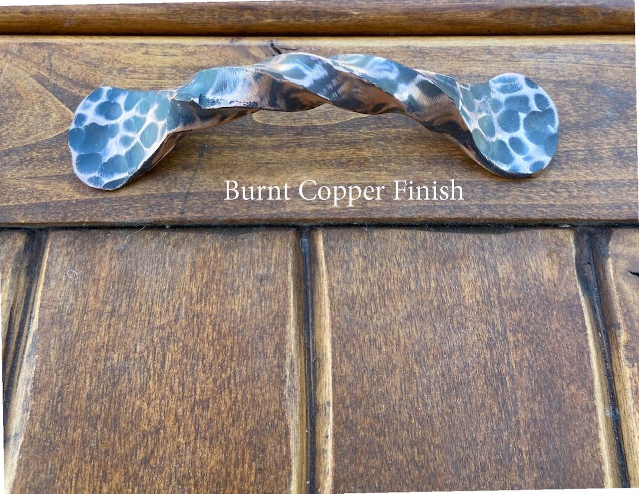 Copper Drawer Pull - Twist - Arched Bend - AZ Doors & Iron Works ...