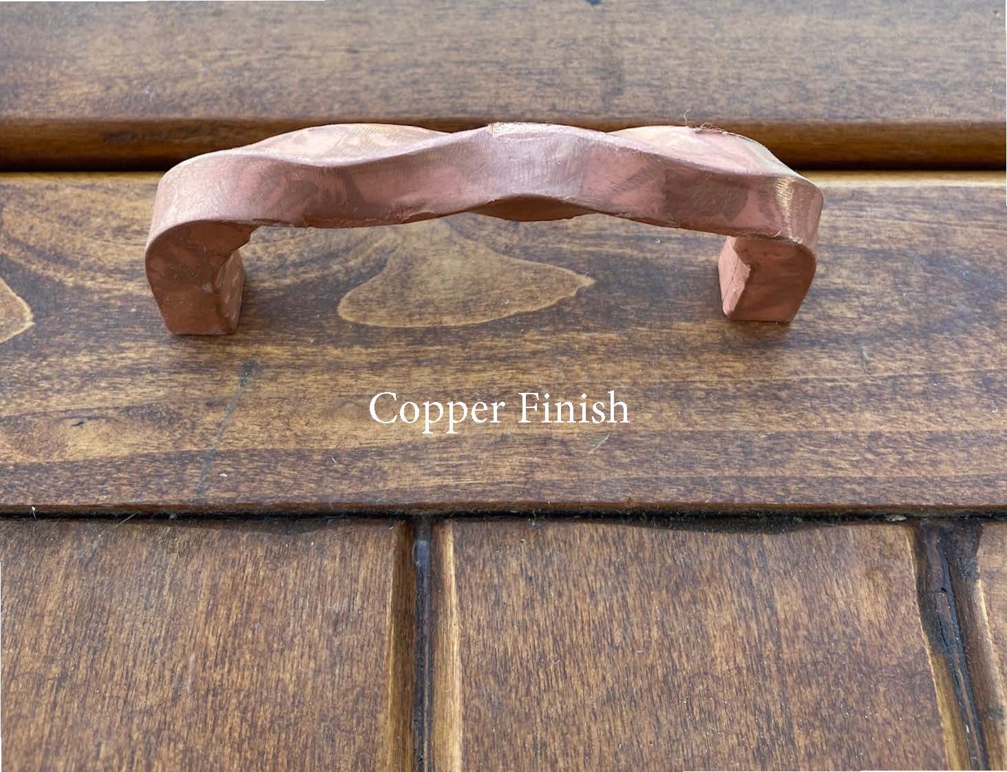 Copper Drawer Pull - Reverse Twist - Square Bend - AZ Doors & Iron ...