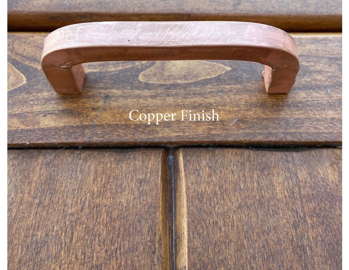 Copper Drawer Pull - No Twist - Square Bend - AZ Doors & Iron Works ...